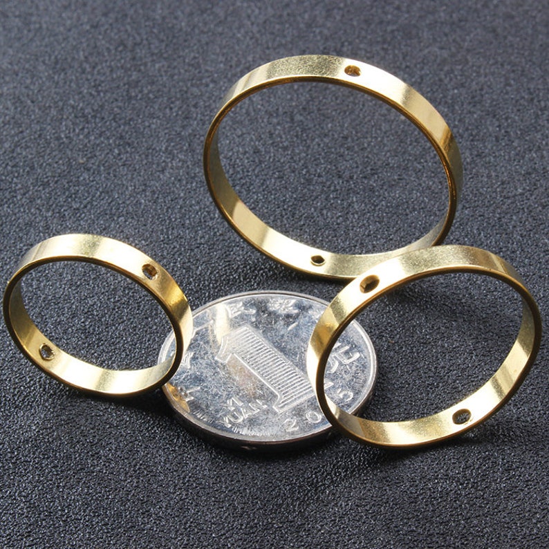 20pcs 21-45mm Raw Brass Round Circle Ring Frame Brass Circle - Etsy