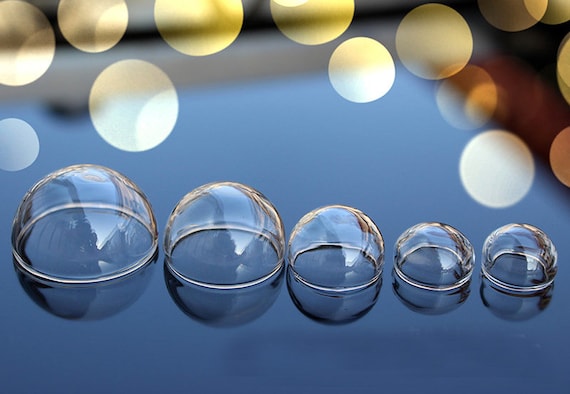 5pcs Glass Half Globe Bubble Dome Hollow Glass Necklace | Etsy