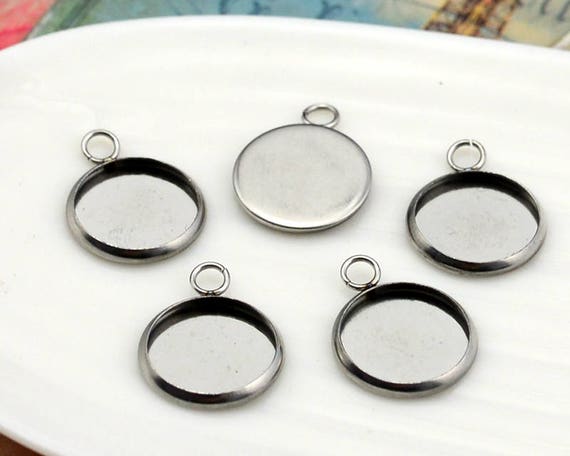 20pcs Stainless Steel Bezel Blanks Bezel Tray Setting Round | Etsy