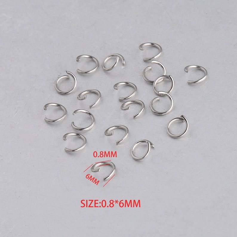 100pcs 6x0.8mm Stainless Steel Jump Rings Open Jump Ring - Etsy
