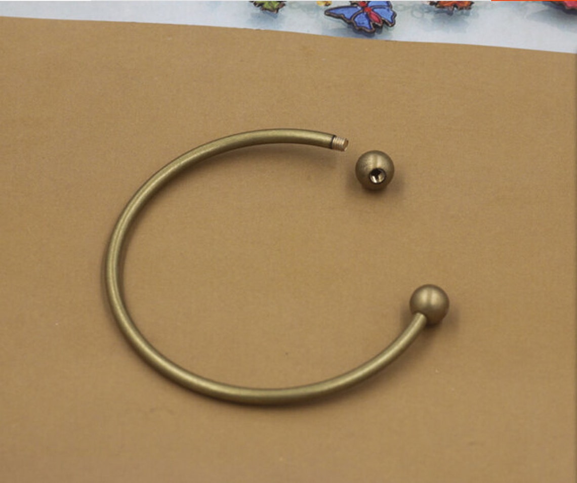 3pcs Simple Bangle Brass Bronze Adjustable Cuff Bangle W/ | Etsy