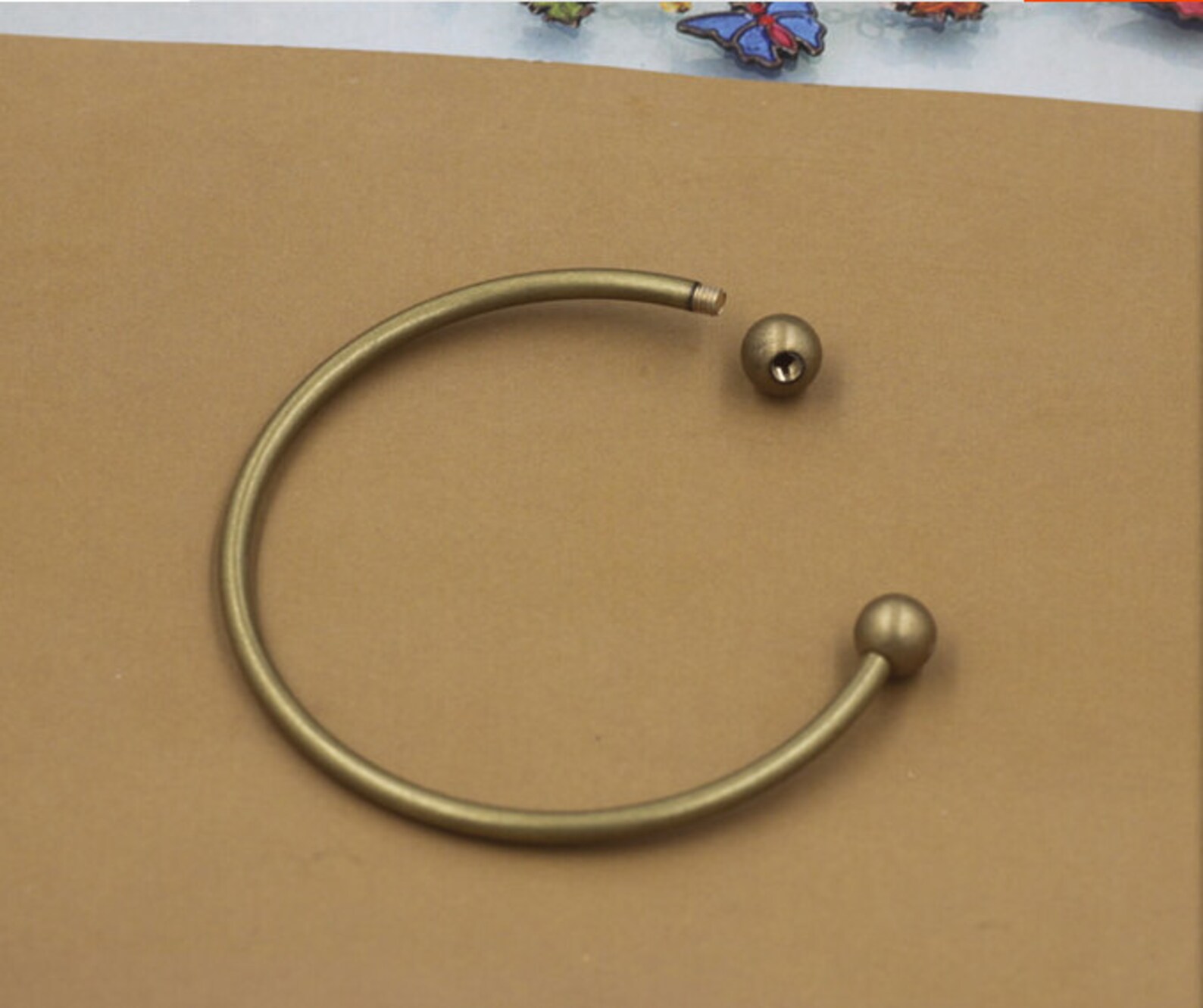 3pcs Simple Bangle Brass Bronze Adjustable Cuff Bangle W/ | Etsy