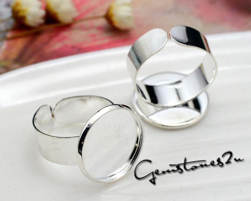 20pcs Adjustable Ring Blank With 10mm/12mm/14mm/ 16mm / 18mm / - Etsy