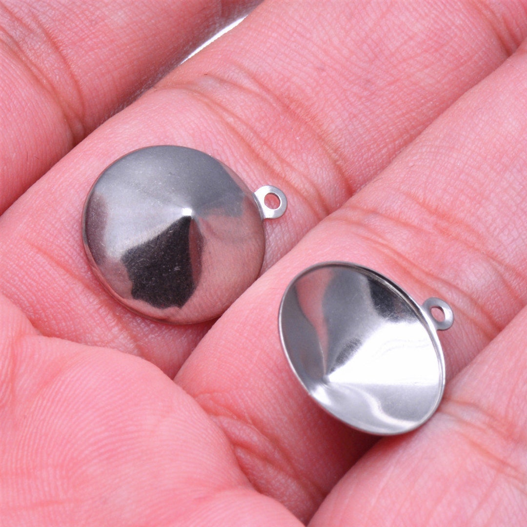 200pcs Stainless Steel Rhinestones Bezel Blanks, Bezel Tray Setting ...