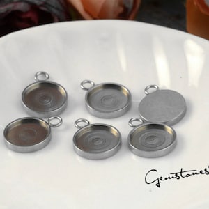 20pcs 6/8/10/12mm Stainless Steel Bezel Blanks Bezel Tray - Etsy