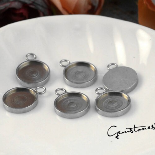 20pcs 6/8/10/12mm Stainless Steel Bezel Blanks Bezel Tray - Etsy