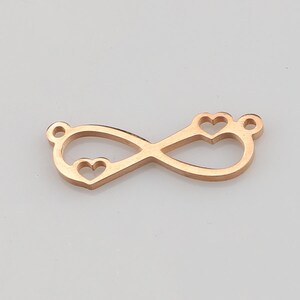 10pcs 10.4x27.42mm Stainless Steel Love Infinity Symbol Charms Pendant ...
