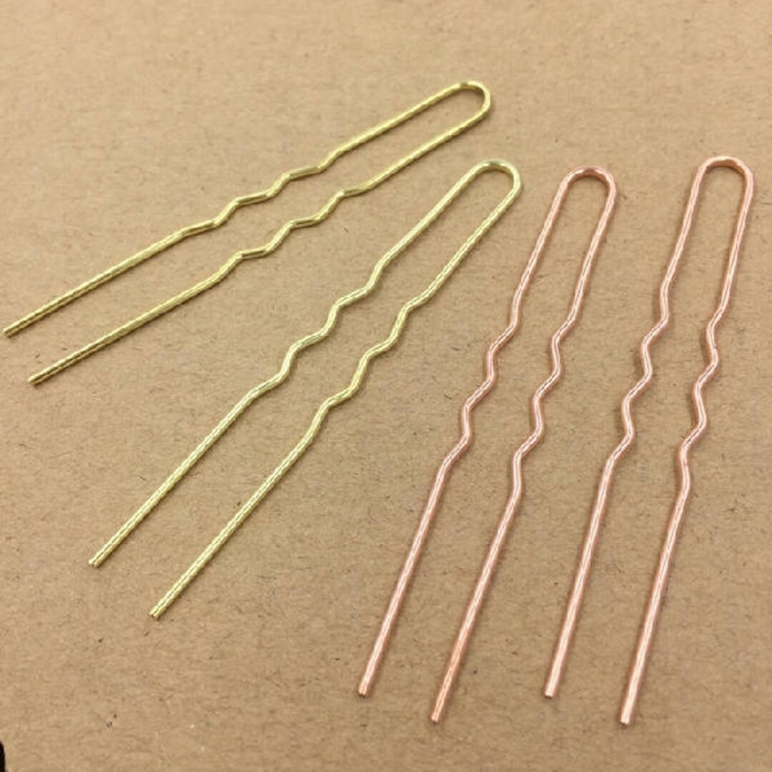 100pcs Brass Cameo Setting Hair Pins, Wedding Hair Pins, Prom Hair Pins ...