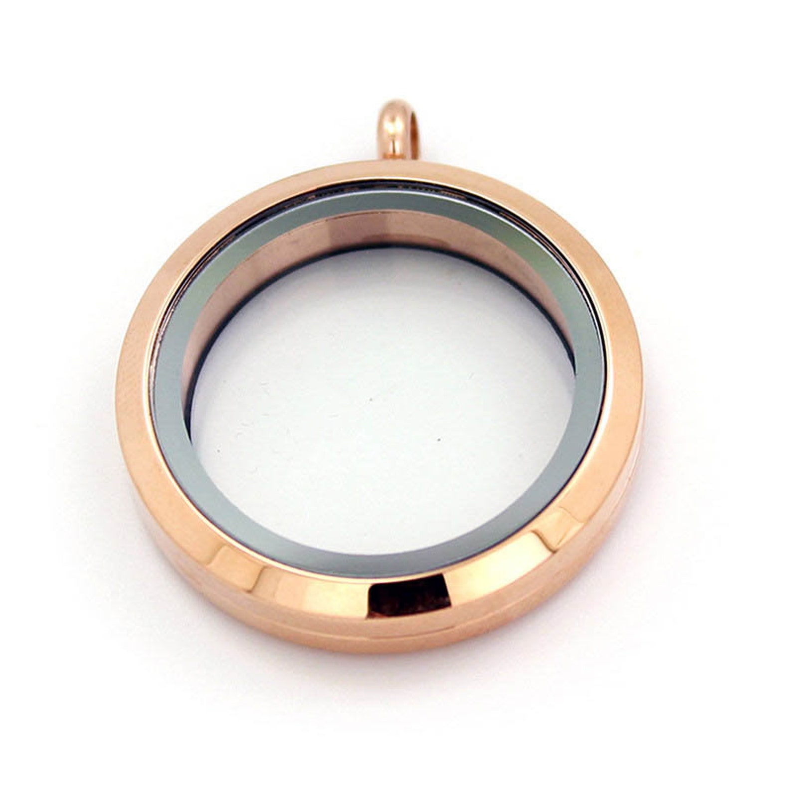 2pc 30mm Crystal Floating Memory Stainless Steel Locket Living | Etsy