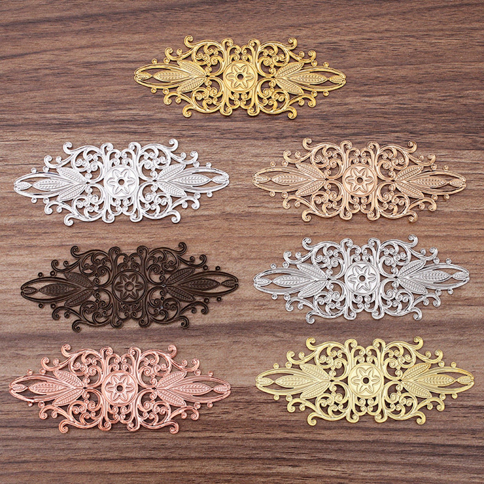Filigree Findings 20pcs 35x87mm Filigree Leaf Pendant - Etsy