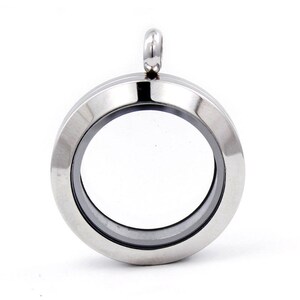 2pc 25mm Crystal Floating Memory Stainless Steel Locket Living Locket ...