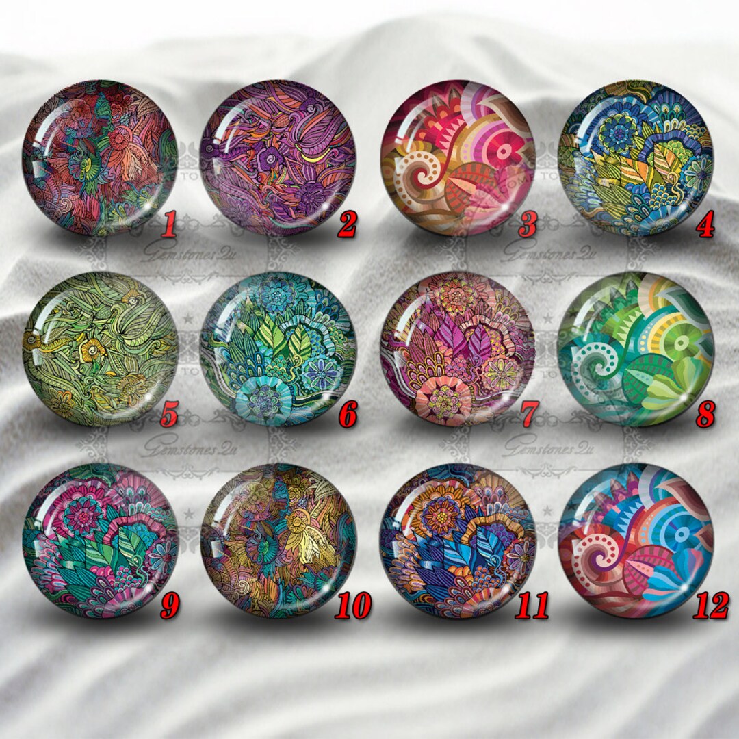 Handmade Cabochons,glass Photo Cabochon,glass Cabochon,round Cabochons ...