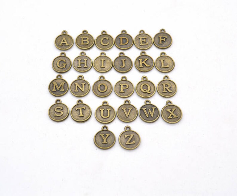 5set 15x12mm Alphabet Letter Pendant Charm 26pcs Alphabet - Etsy