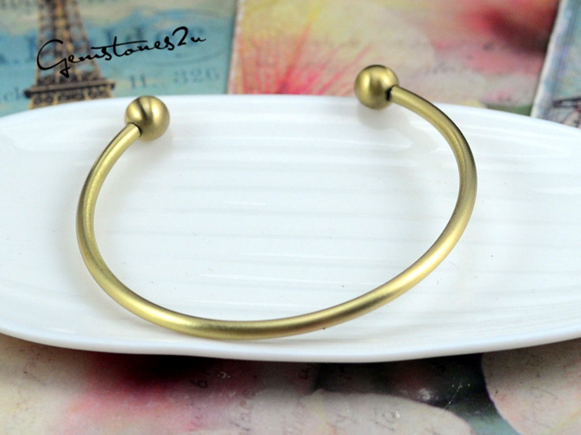 3pcs Simple Bangle Brass Bronze Adjustable Cuff Bangle W/ | Etsy