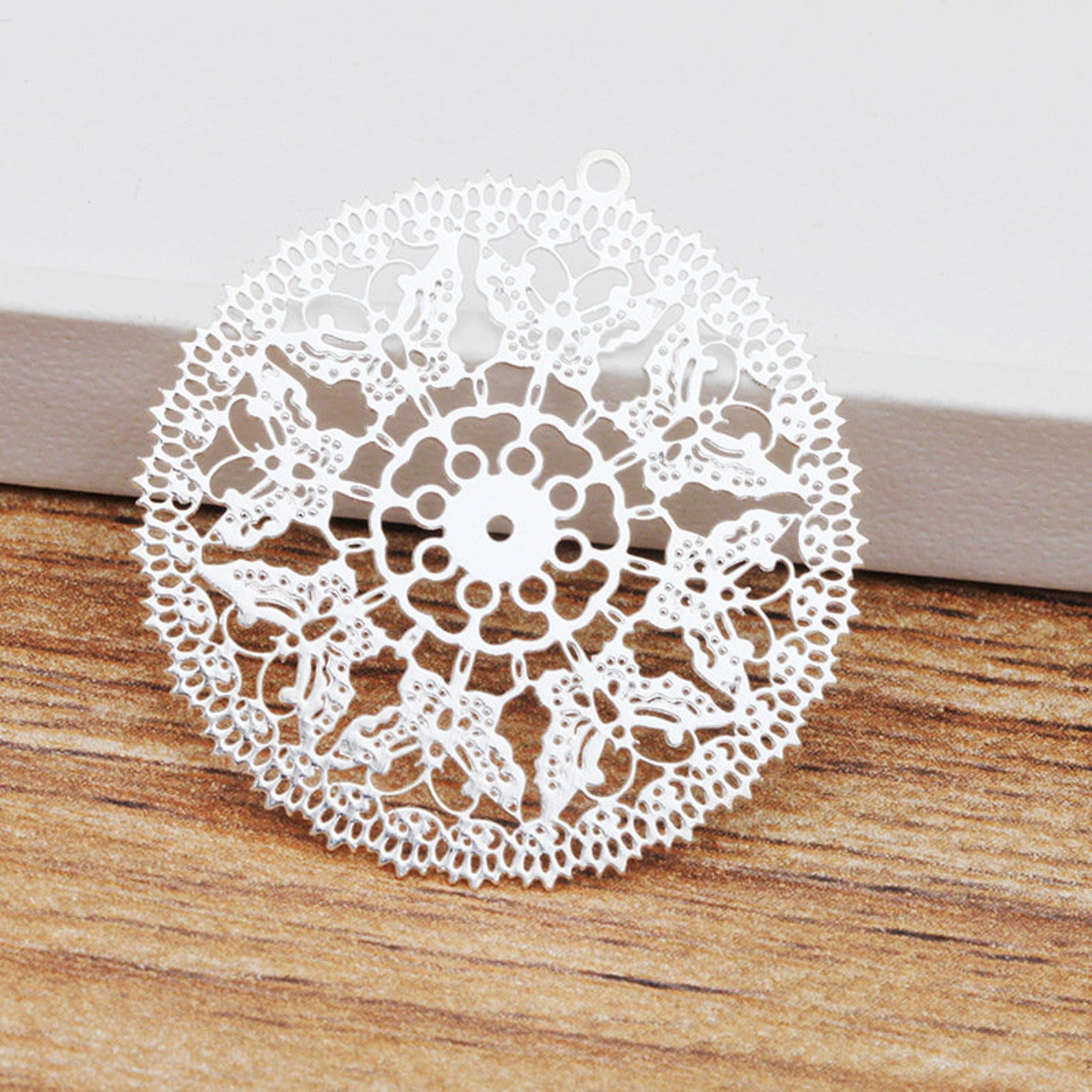 Filigree Findings-20pcs 30mm Filigree Roundfiligree Flower - Etsy
