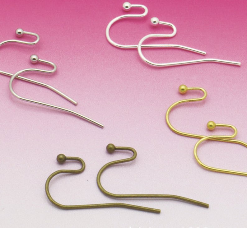 200pcs Earring Hooks, Simple Earring, Antique Copper Ear Hooks, Copper ...