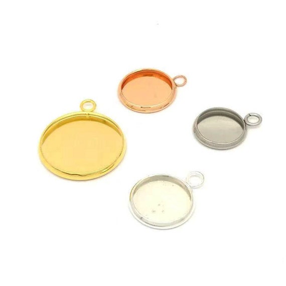20pcs Stainless Steel Bezel Blanks Bezel Tray Setting Round | Etsy