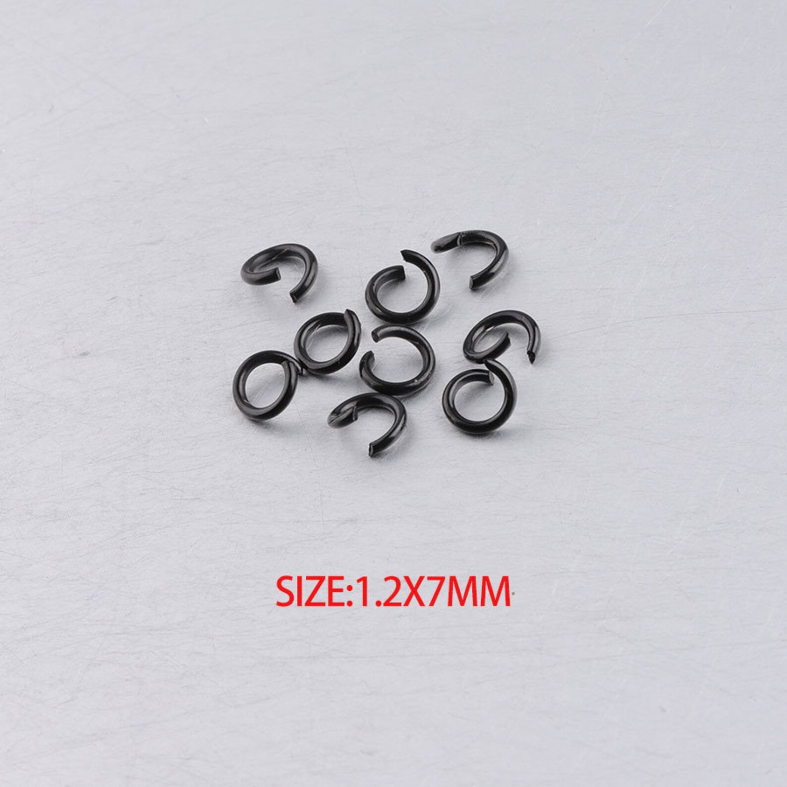 100pcs 1.2x7mm Stainless Steel Open Jump Ring Adjustable | Etsy