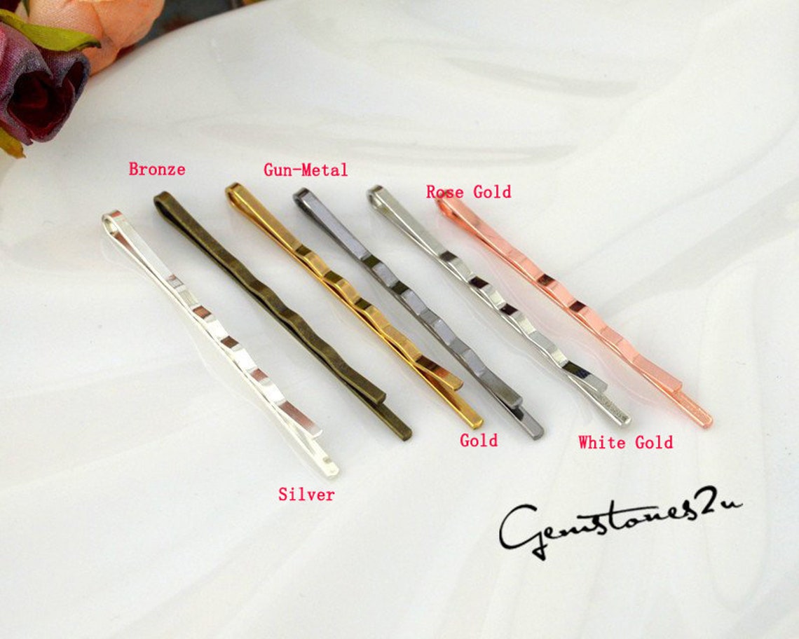 100pcs Hairpin/ Wholesale Hair Pins Brass Bronze/ Silver/ | Etsy