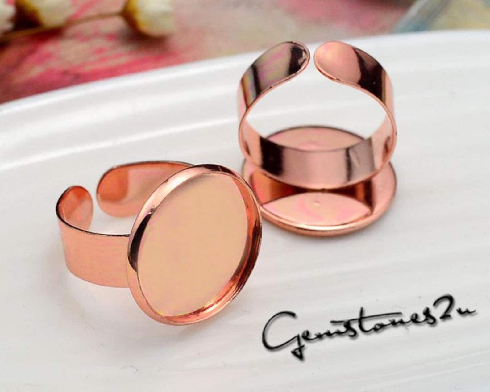 20pcs Adjustable Ring Blank With 10mm/12mm/14mm/ 16mm / 18mm / - Etsy