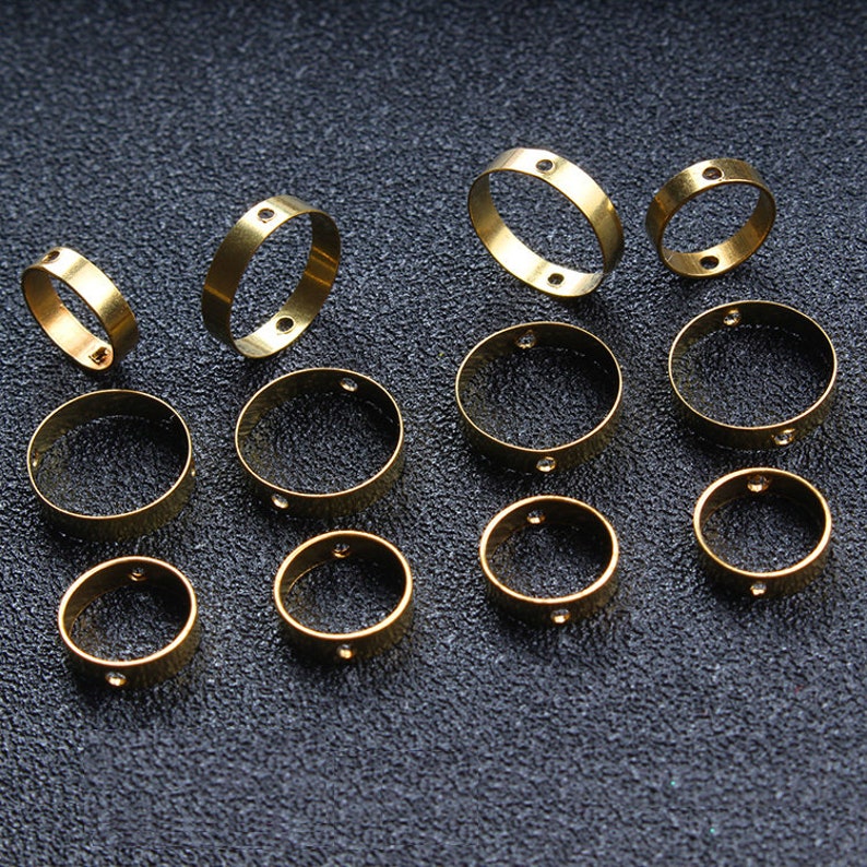 50pcs 8-13mm Raw Brass Round Circle Ring Frame Brass Circle | Etsy