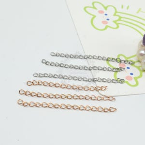50pcs 0.5mm 5cm Stainless Steel Extension Chain,bulk Chain, Cable Link ...