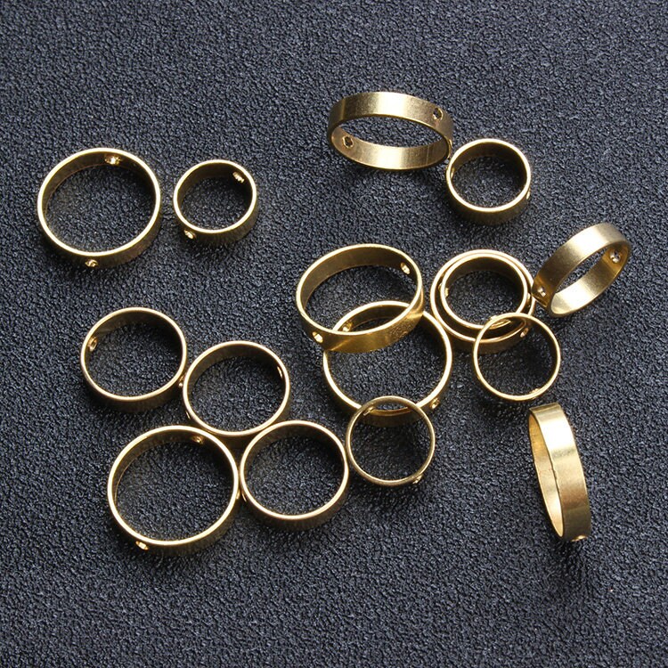 50pcs 8-13mm Raw Brass Round Circle Ring Frame Brass Circle | Etsy