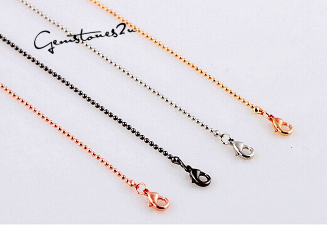 24 Inch 1.5mm Finished Ball Chains 24 Inch Crafting Chains - Etsy