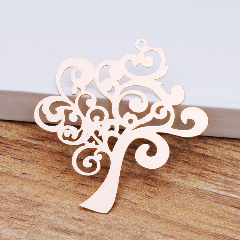 Filigree Findings 10pcs 40x38mm Filigree Tree Pendant - Etsy