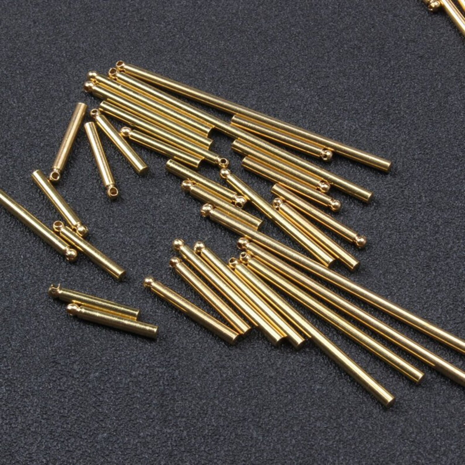 50pcs 2mm Ball Raw Brass 15-50mm Long Round Bar Brass Long | Etsy