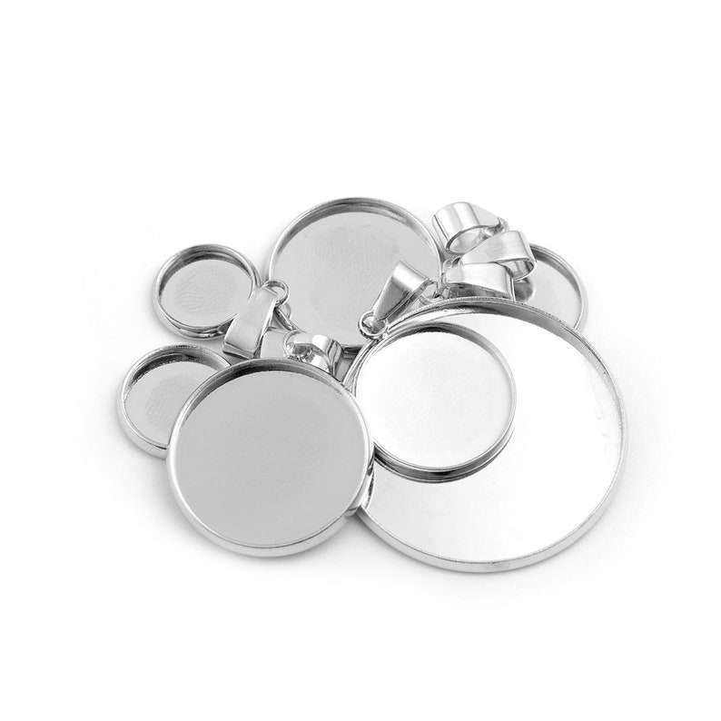 20pcs 6mm30mm Stainless Steel Round Bezel Pendant Bezel - Etsy