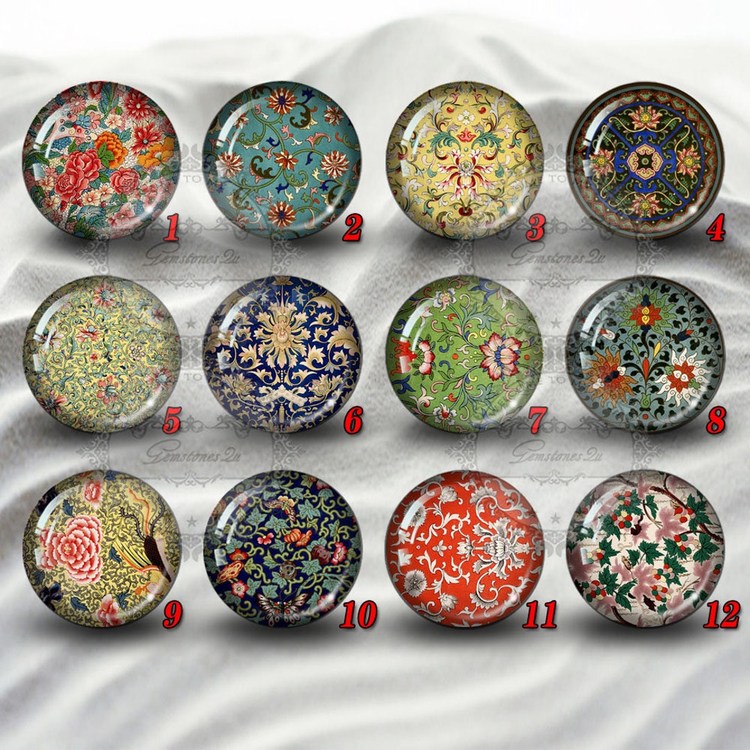 Handmade Cabochons,glass Photo Cabochon,glass Cabochon,round Cabochons ...
