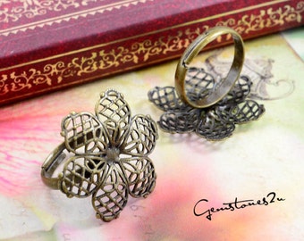 RR-007-OR / 2 Pcs 9.5mm Pearl Cup Ring Base Adjustable DIY - Etsy