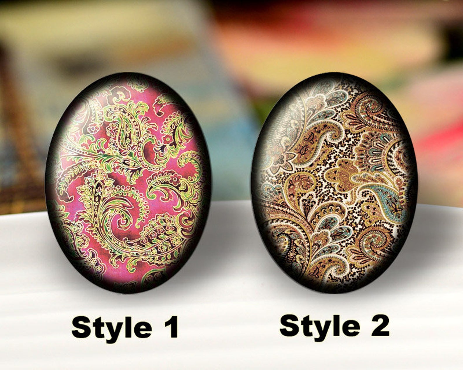 Handmade Glass Cabochons Illustration Cabochons Art Glass - Etsy