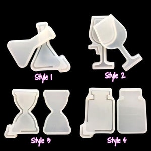 Wine, Beaker, Hourglass, Bottle Pendant Shaker Mold, Keychain Mold ...