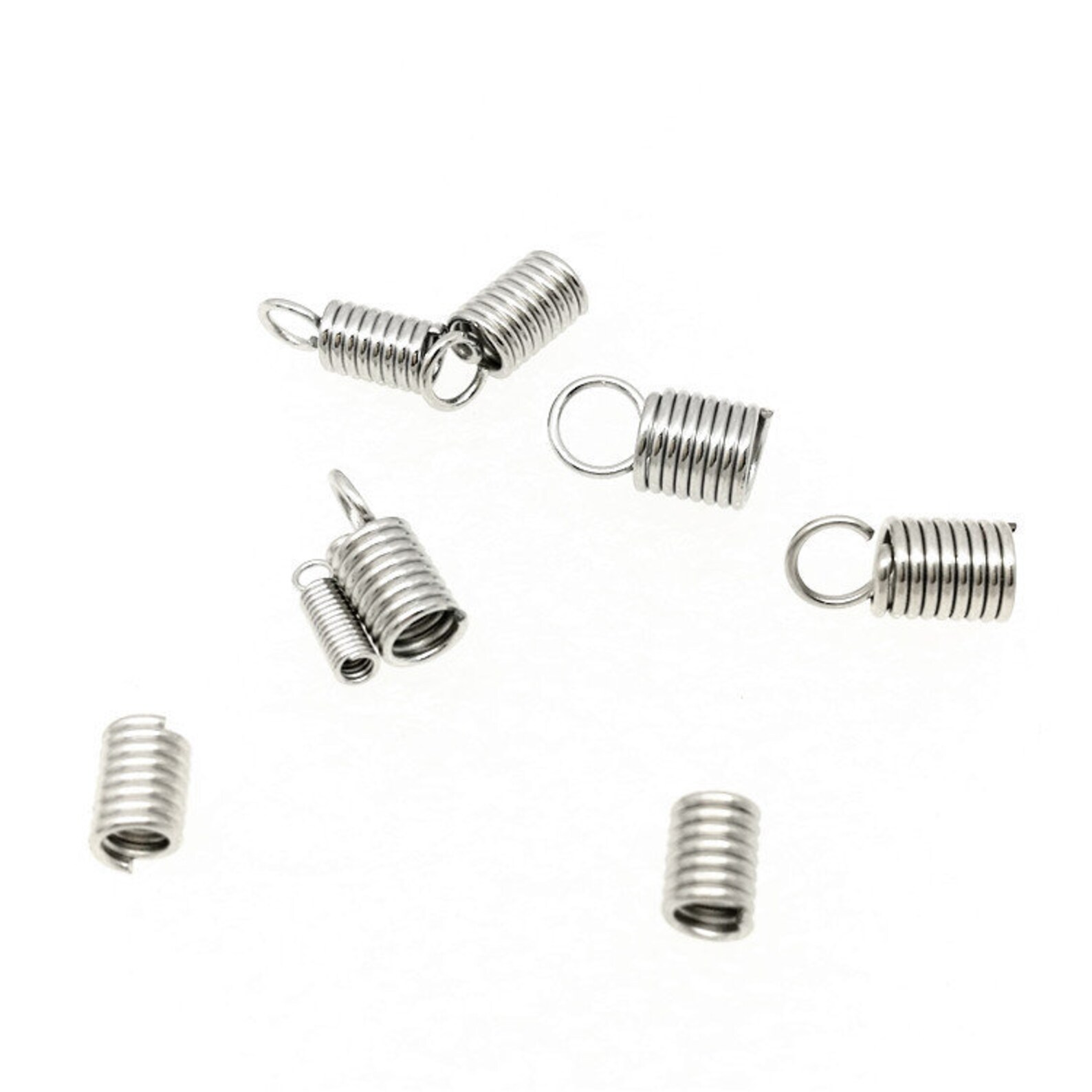100pcs Stainless Steel Cord Ends Stainless Steel Spring Coil - Etsy