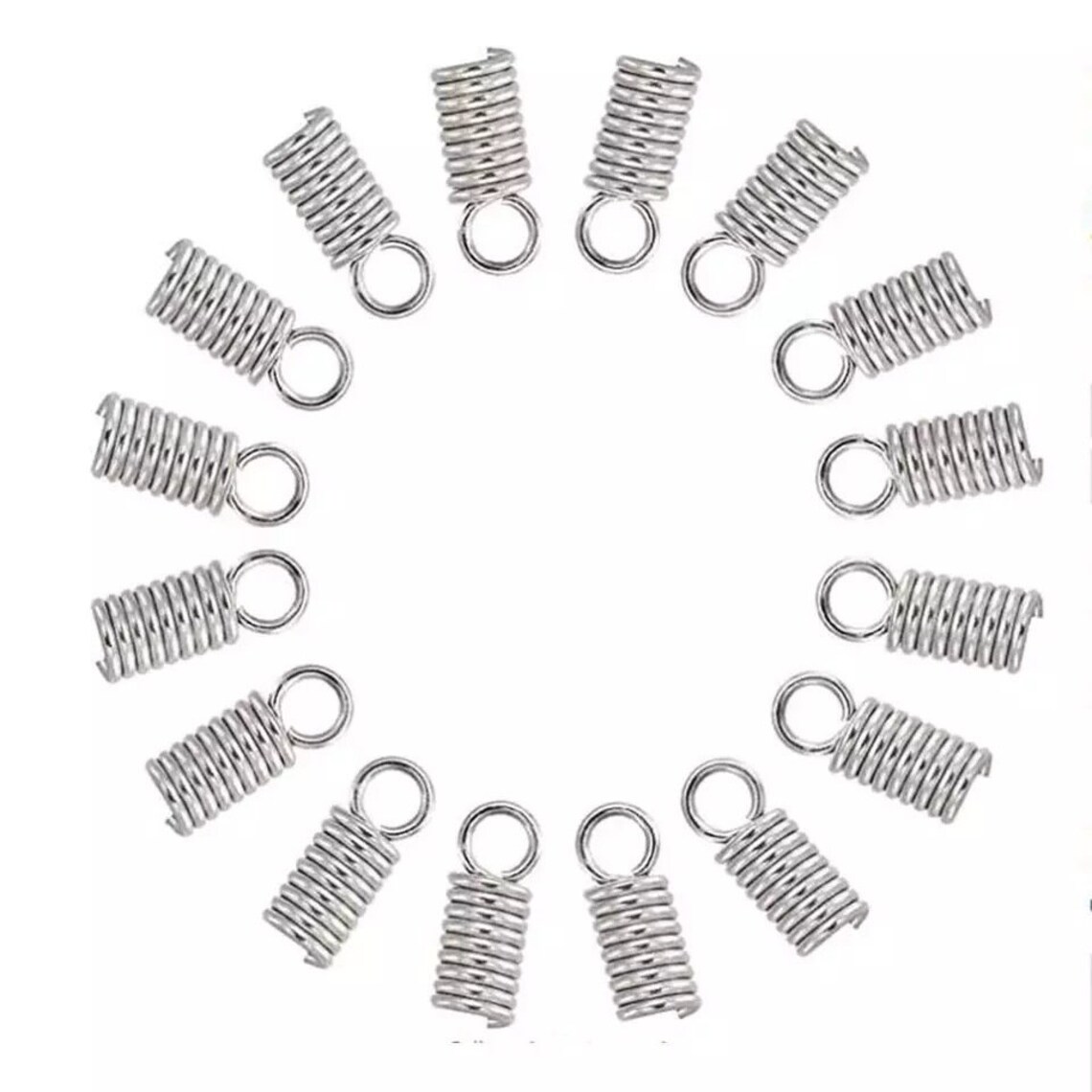 100pcs Stainless Steel Cord Ends Stainless Steel Spring Coil - Etsy