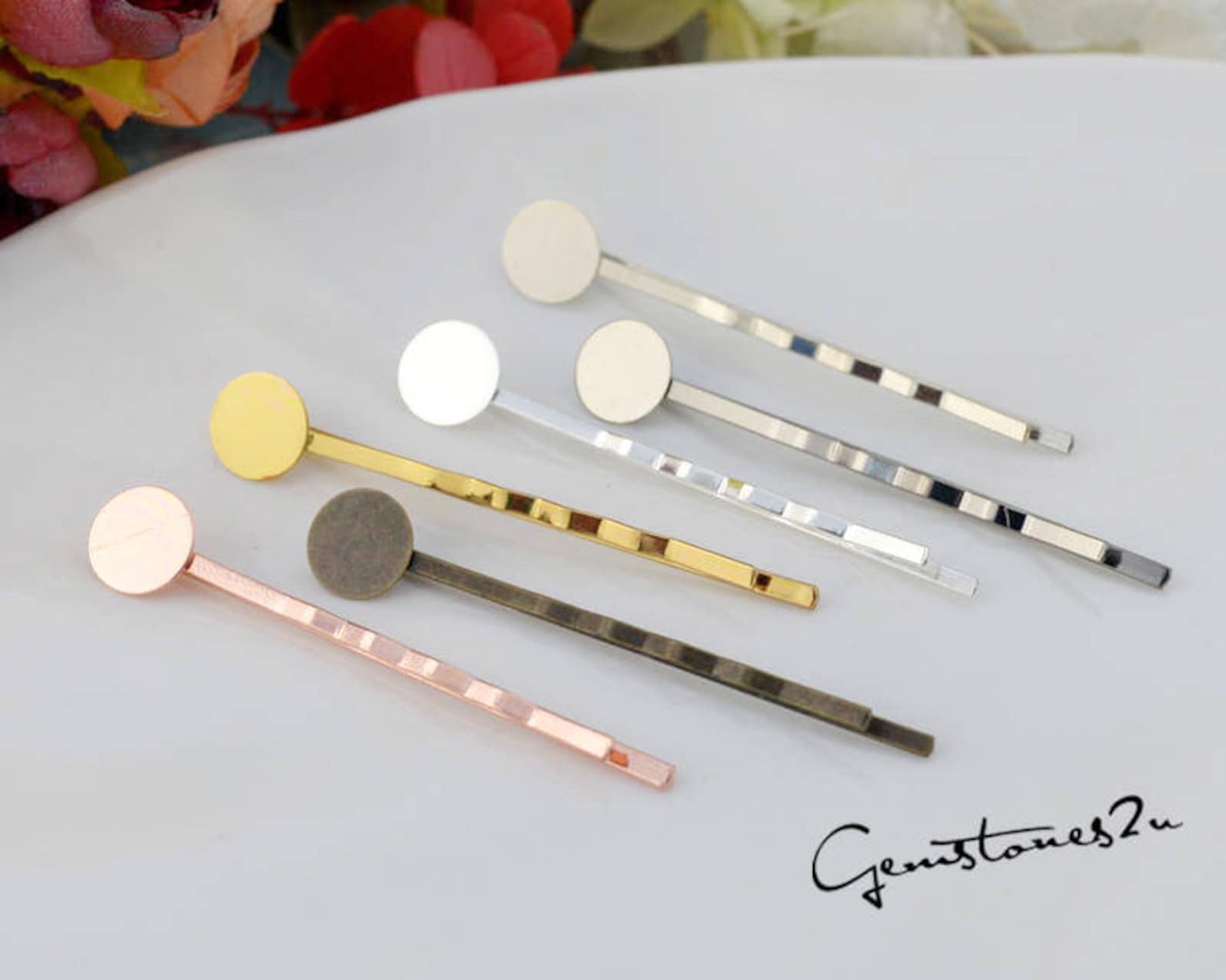 50pcs Hairpin / Hair Clip Tray Base Blank Hairpin Hairpin | Etsy