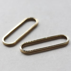 8x25x1mm Raw Brass Hollow Trapezoid Circles Findings, Trapezoid Wire ...