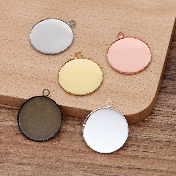 50pcs 20mm25mm30mm Bezel Setting Round Bezel Cups With One - Etsy