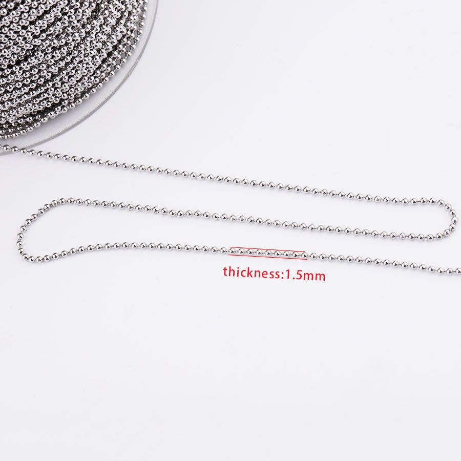 20m 1.5mm Stainless Steel Bead Chain Bulk DIY Jewelry Making - Etsy