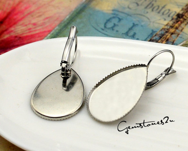 20pcs 316L Stainless Steel Lever-back Ear Wire W/ Jagged - Etsy