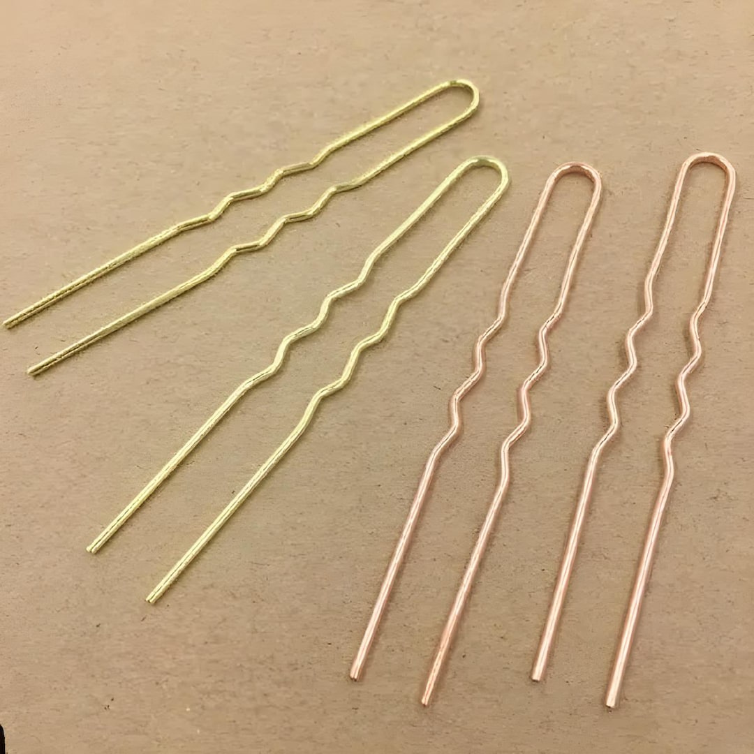 100pcs Brass Cameo Setting Hair Pins, Wedding Hair Pins, Prom Hair Pins ...