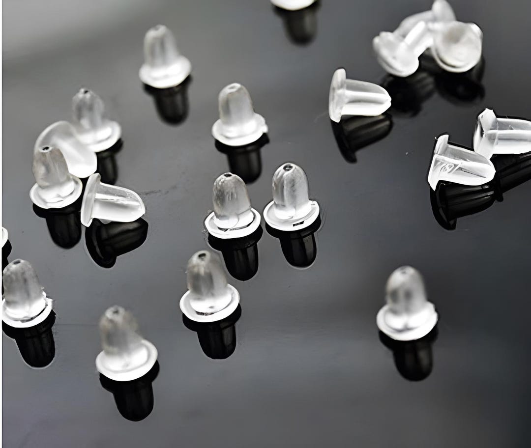 Earring Back 80pcs Clear Rubber Earring Stoppers - Etsy