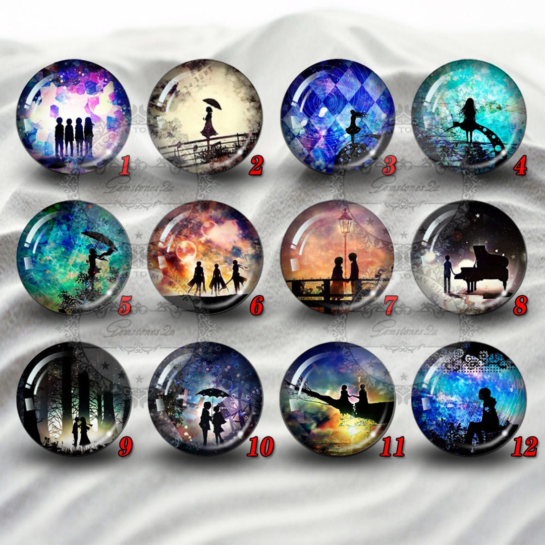 Handmade Cabochons,glass Photo Cabochon,glass Cabochon,round Cabochons ...