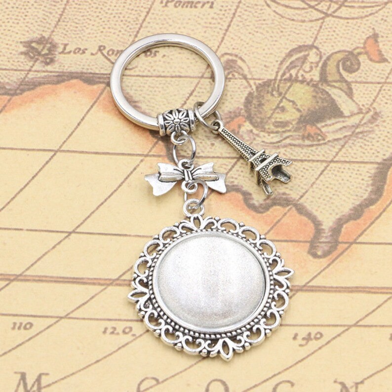 10 Sets Photo Keychains DIY Kit Blank Round 1 Inch 25mm - Etsy