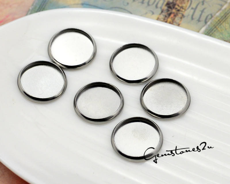 50pcs Stainless Steel Bezel Blanks Bezel Tray Setting Round - Etsy