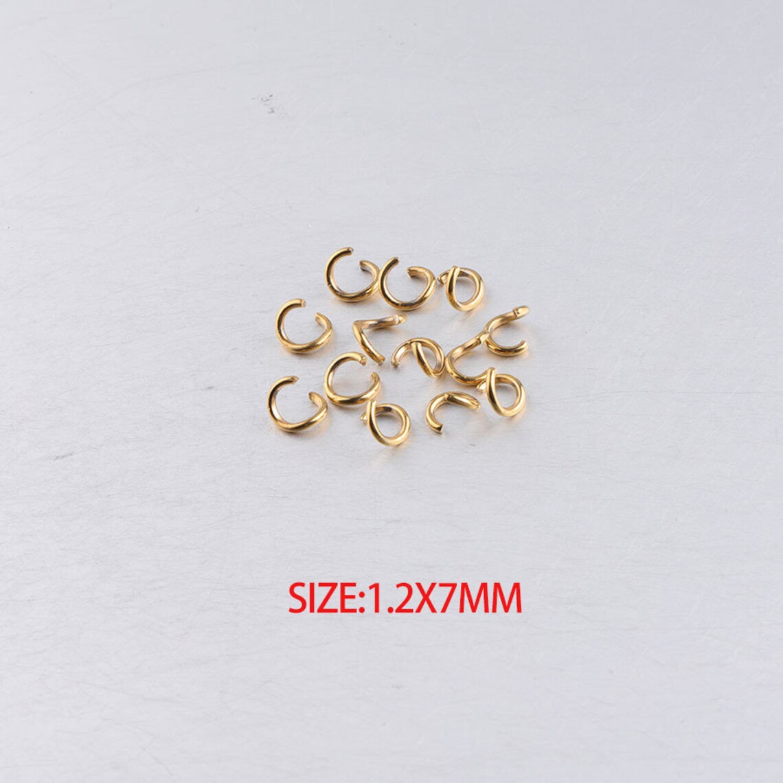 100pcs 1.2x7mm Stainless Steel Open Jump Ring Adjustable | Etsy