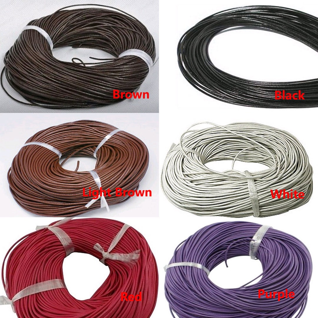 1.5mm 6 Colors Leather Cord,genuine Leather, Leather Jewelry Supplies ...