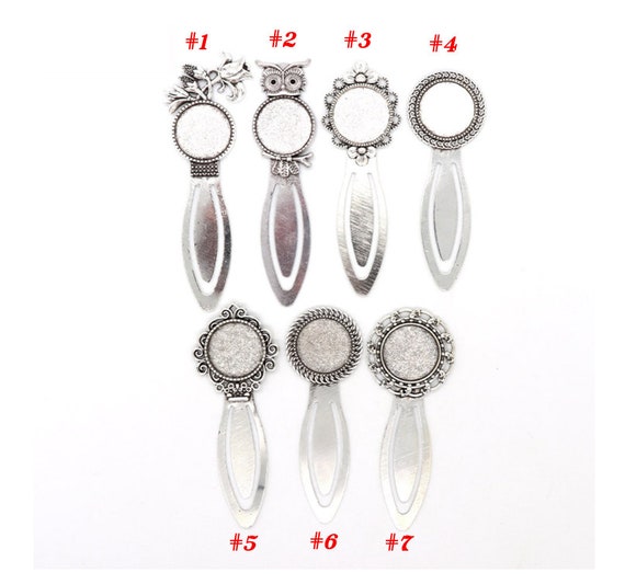 10pcs 20mm Round Bookmark Base Antique Silver Bookmark - Etsy